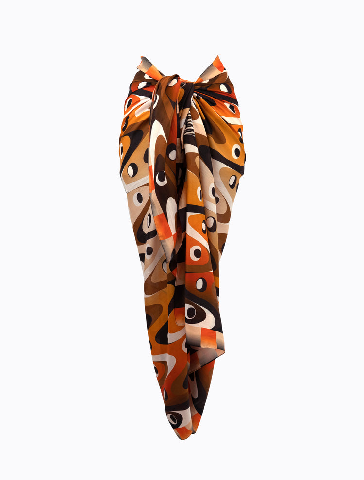 Squiggle Orange Sarong – Poppy Lissiman US