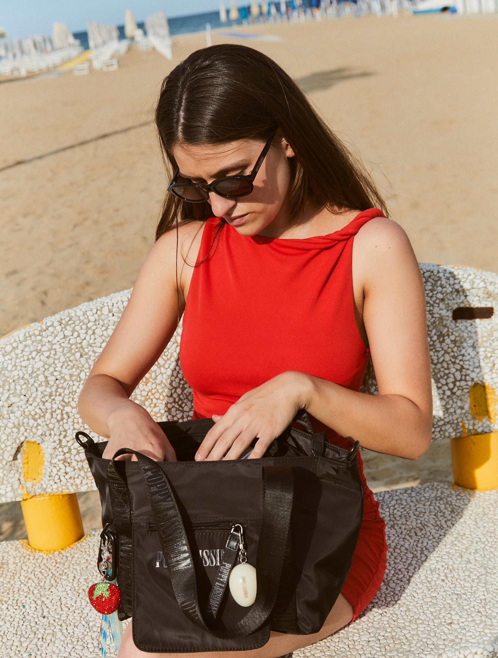 Skutty Flap Small Tote - Black – Poppy Lissiman US